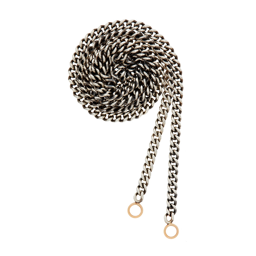 Silver Heavy Curb Chain Necklace | Marla Aaron