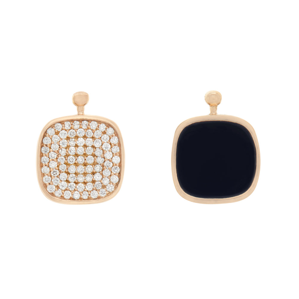 Cushion Lozenge with Black Onyx and Pave Diamond – Marla Aaron