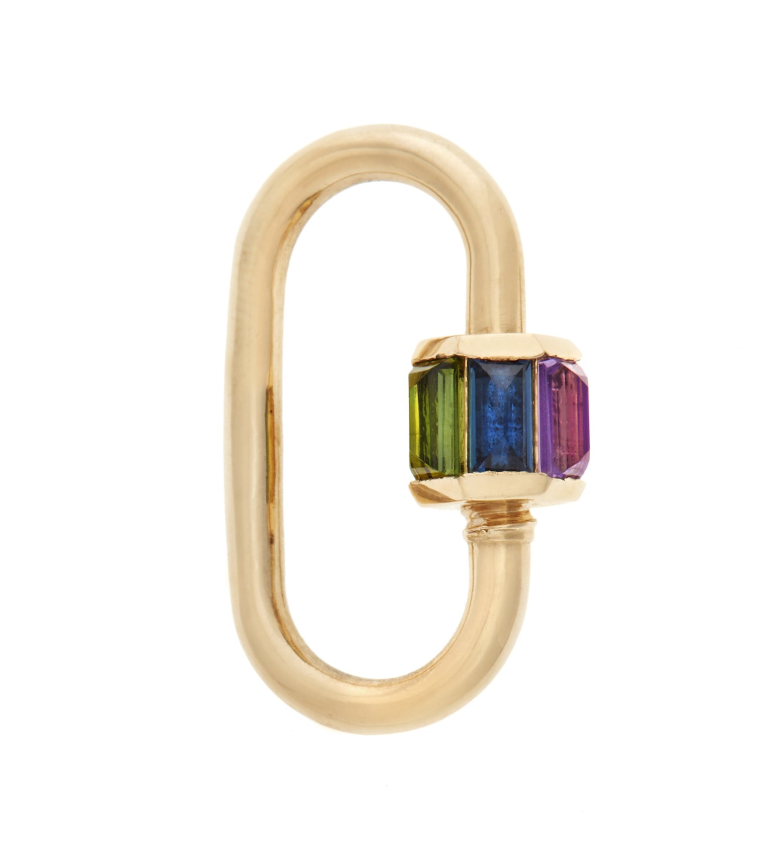 Total Medium Baguette Lock with ROYGBV stones – Marla Aaron