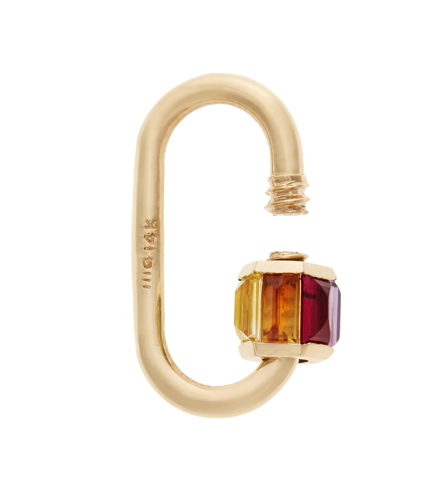 Total Medium Baguette Lock with ROYGBV stones – Marla Aaron